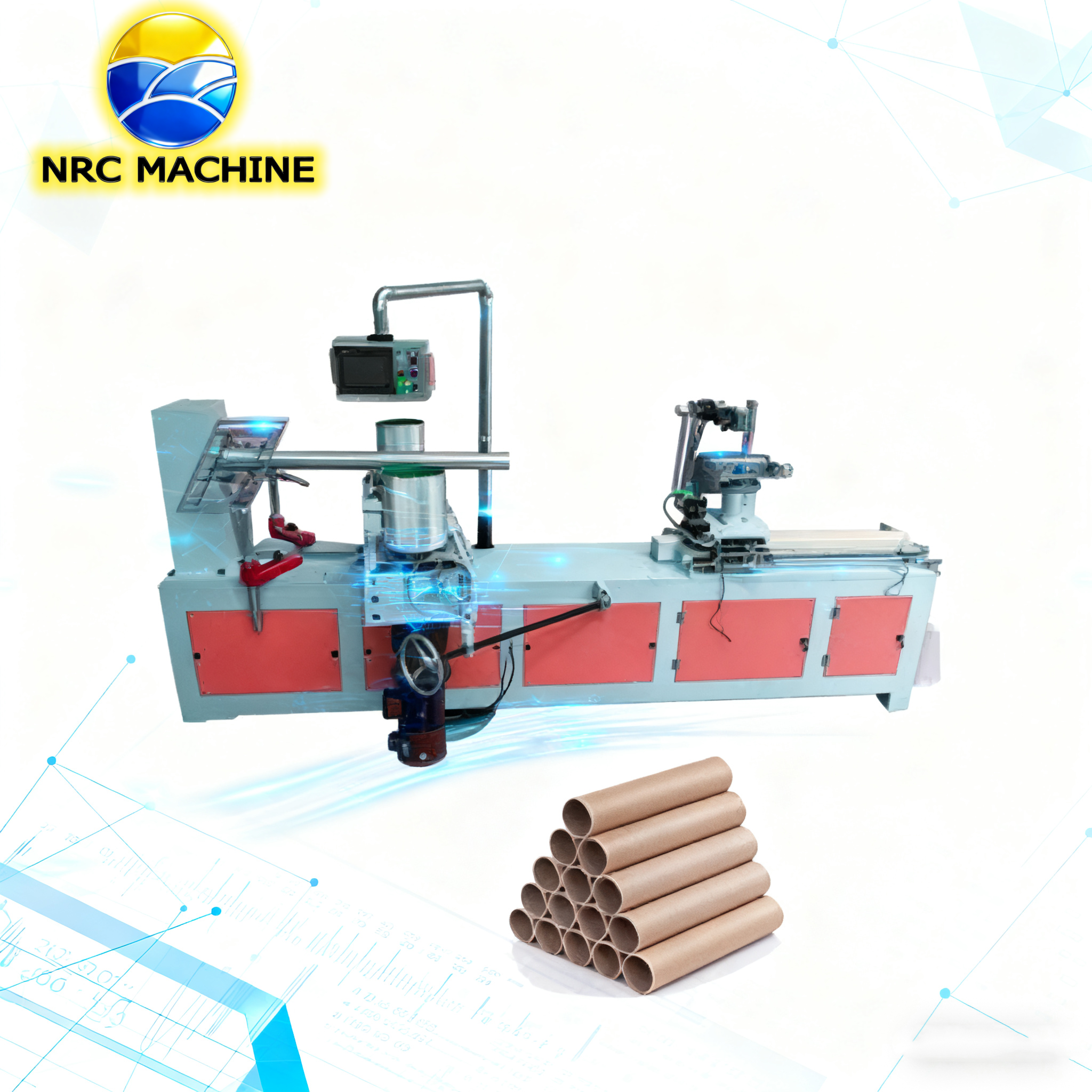 NRC60A Two heads CNC Spiral Paper Tube Winding Machine - NRC MACHINE